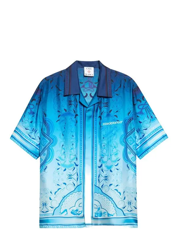 Casablanca Egyptian Rug Silk Camp Shirt - Silk Twill