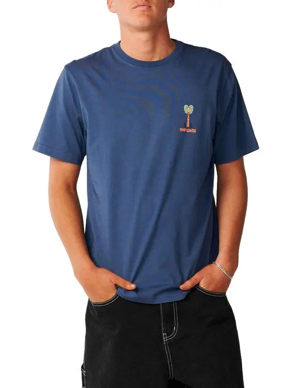 Rip Curl Pacific Rinse Cotton Graphic T-shirt - Light Navy