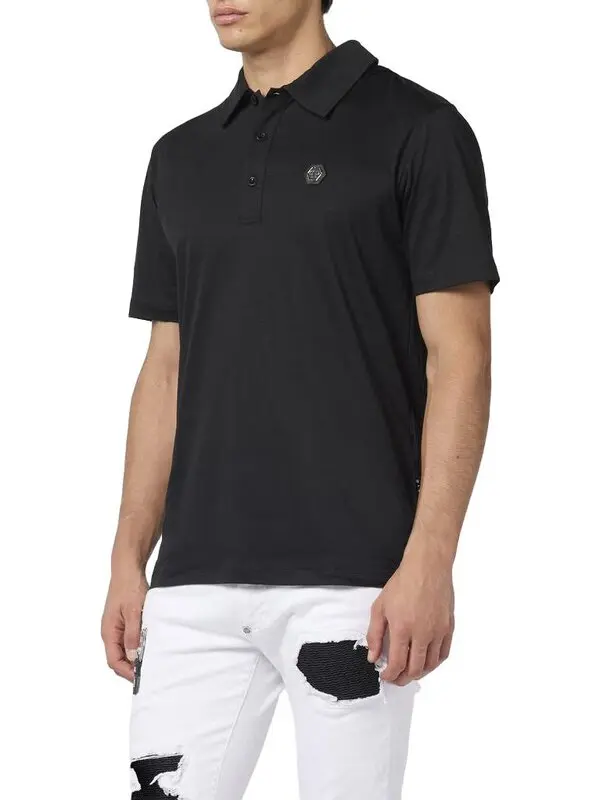 Philipp Plein Classic Polo Shirt Hexagon - Black