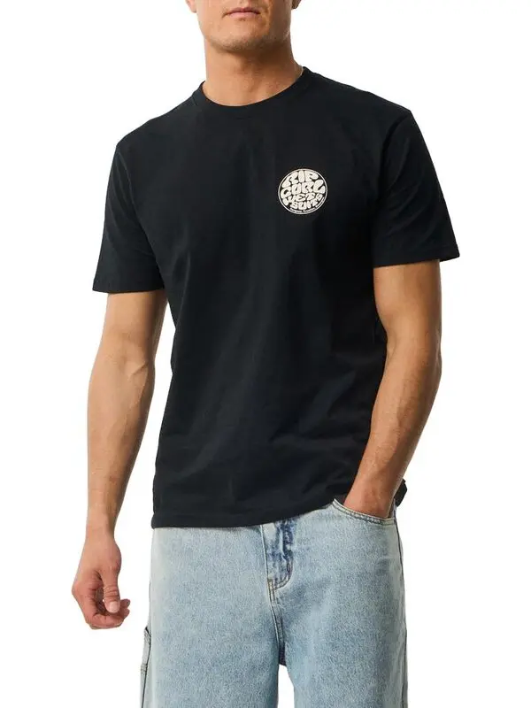 Rip Curl Wettie Icon Cotton Graphic T-shirt - Black