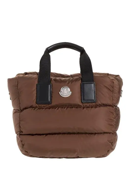 Moncler Micro Caradoc Puffer Crossbody Bag - Espresso Bean