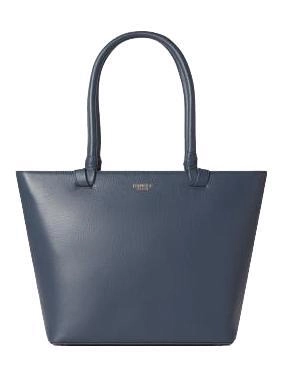 OSPREY LONDON The Collier Leather Tote Bag - Navy