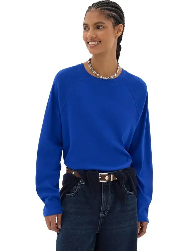 HUSH Matilda Raglan Top - Bright Blue