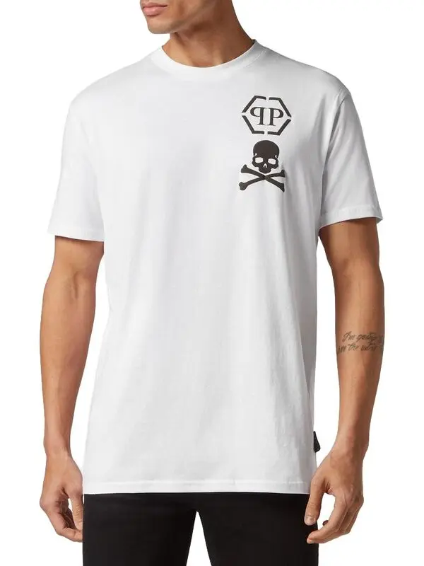 Philipp Plein T-shirt V-neck Skull - White