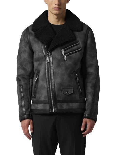 Philipp Plein Eco Shearling Zip-up Jacket - Black