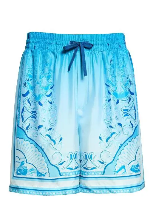 Casablanca Silk Printed Shorts - Silk Twill