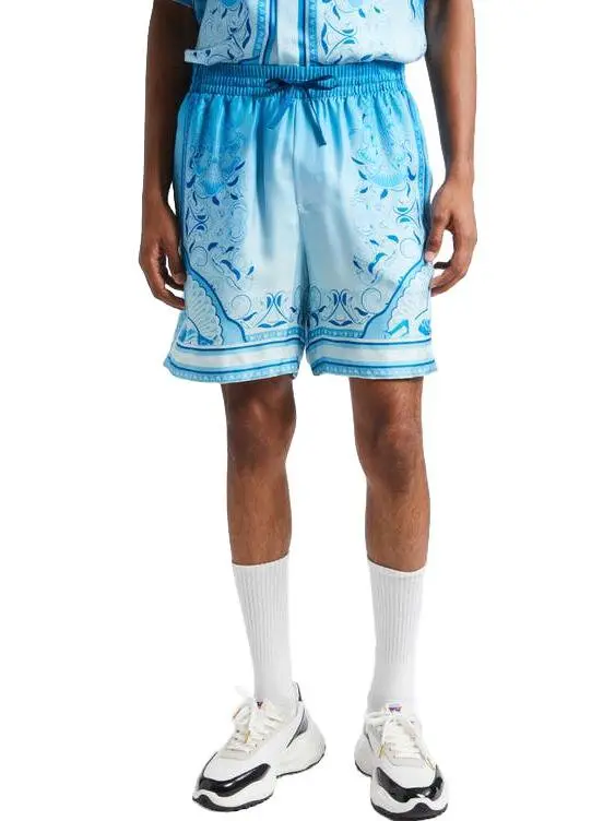 Casablanca Silk Printed Shorts - Silk Twill