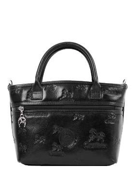 CAVALINHO Lusitano Embossed Leather Mini Handbag - Black