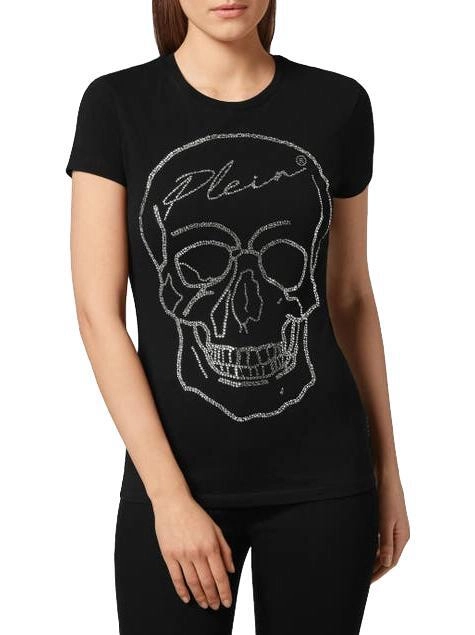 Philipp Plein Embellished Skull T-shirt - Black