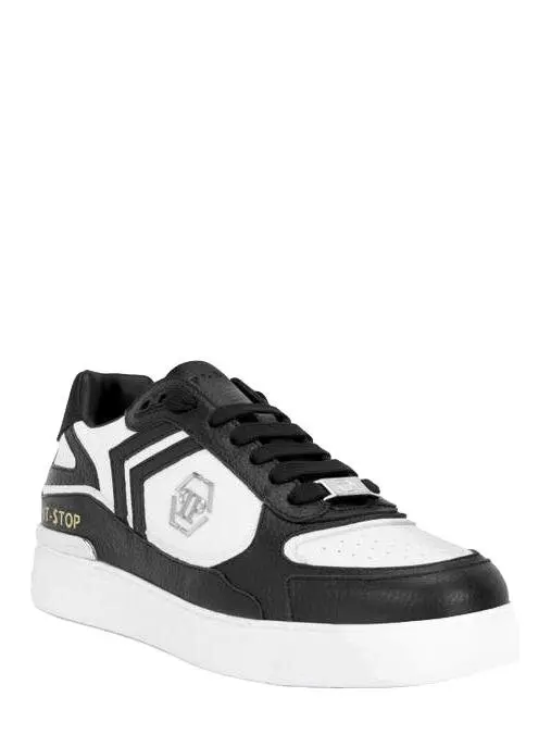 Philipp Plein Low Top Sneakers In Deer Leather - Black/black