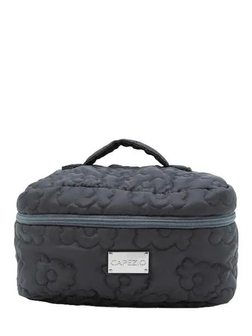 CAPEZIO Quilted Vanity Case With Top Handle - Black