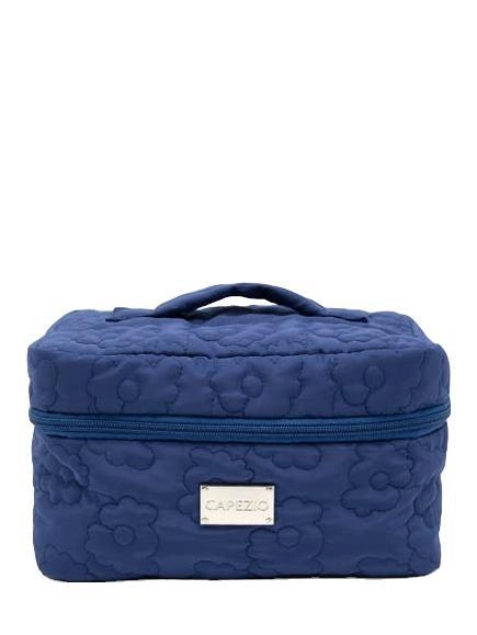 CAPEZIO Quilted Vanity Case With Top Handle - Blue