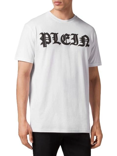 Philipp Plein T-shirt Round Neck Gothic Plein - White