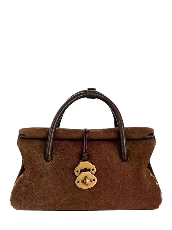 ZANELLATO Small Dotta Jones Handbag With Stud Embellishments - Brown