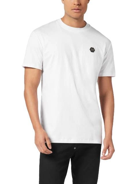 Philipp Plein Round Neck T-shirt Hexagon - White