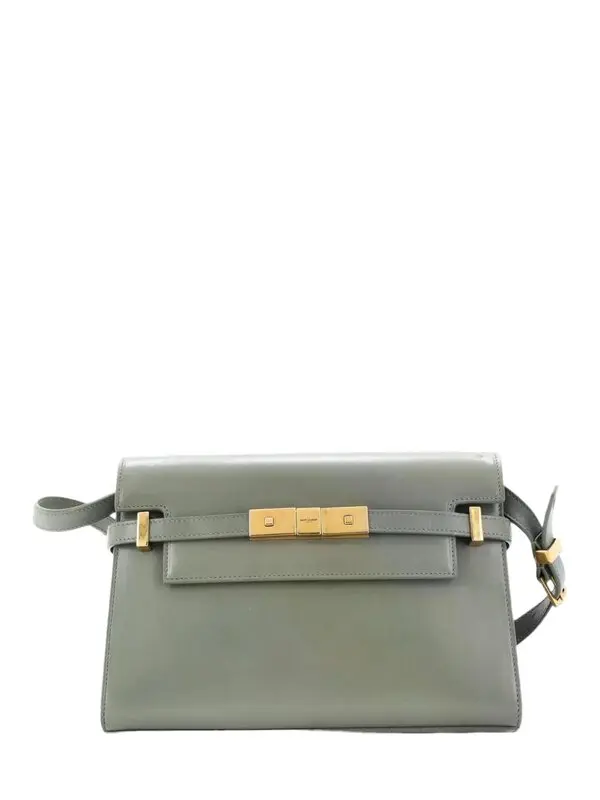 Saint Laurent Manhattan Leather Small Shoulder Bag - Green