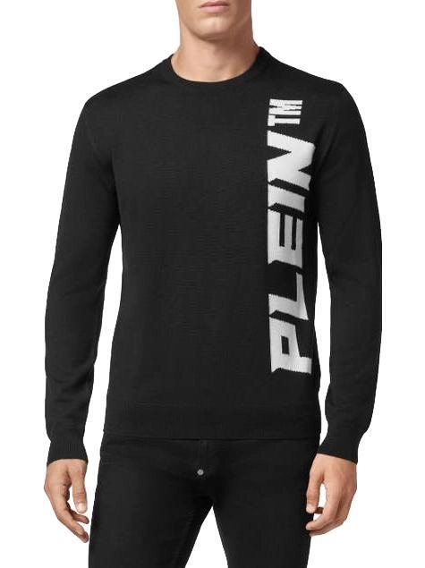 Philipp Plein Pullover Round Neck Long Sleeve Knit - Black