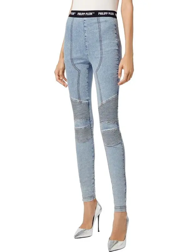 Philipp Plein Super High Waist Jegging - Icefrost