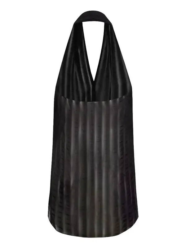 CORTANA Brisa Halterneck Sleeveless Shirt - Black