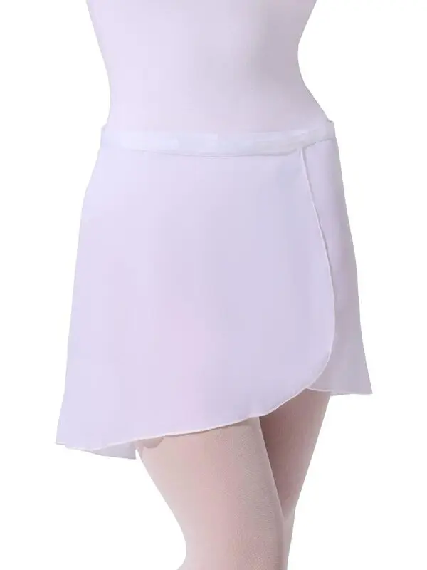CAPEZIO Georgette Wrap Skirt - White