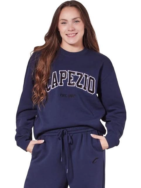 CAPEZIO Varsity Sweatshirt With Embroidered Logo - Blue