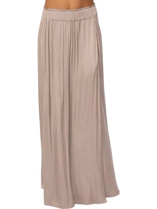 JLUXLABEL River Satin Maxi Skirt - Beige