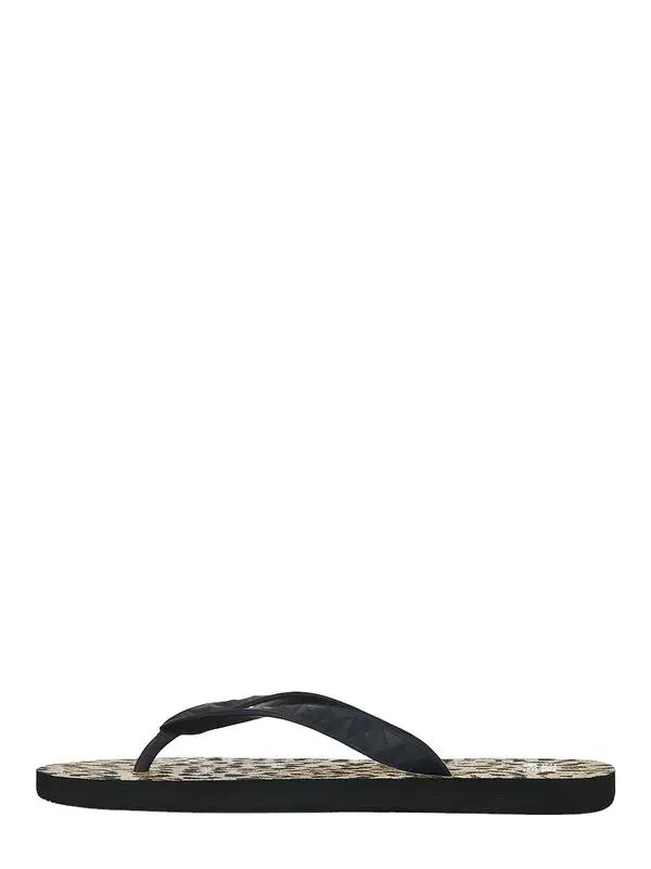 WACKO MARIA Leopard Print Beach Sandals - Brown