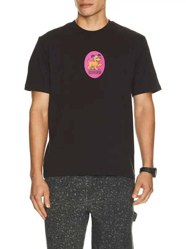 THISISNEVERTHAT Doggo Tee In Black - Off Black