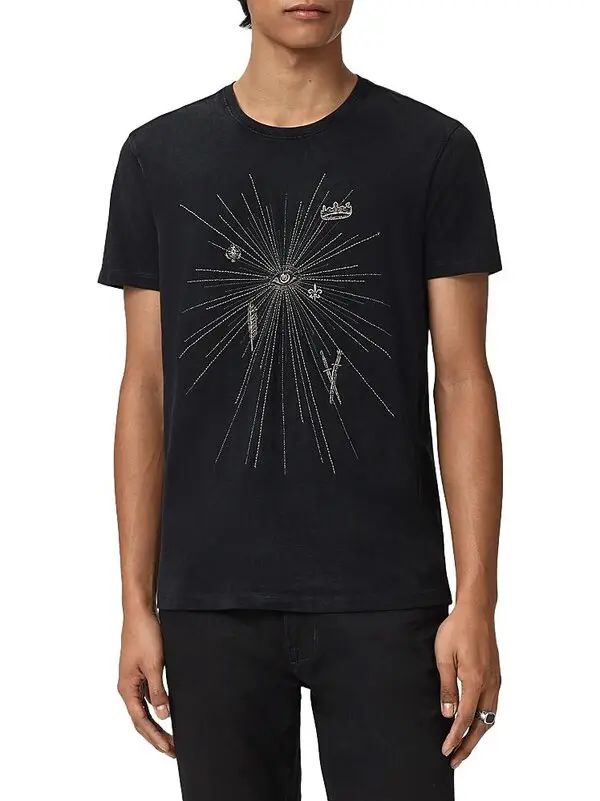 John Varvatos Eye & Elements Short Sleeve Graphic Tee - Black