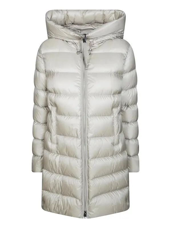 Moncler Suyenne Long Parka Jacket - Beige