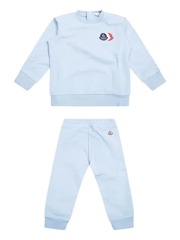 Moncler Zip-up Hooded Jacket And Wide-leg Pants Set - Grigio