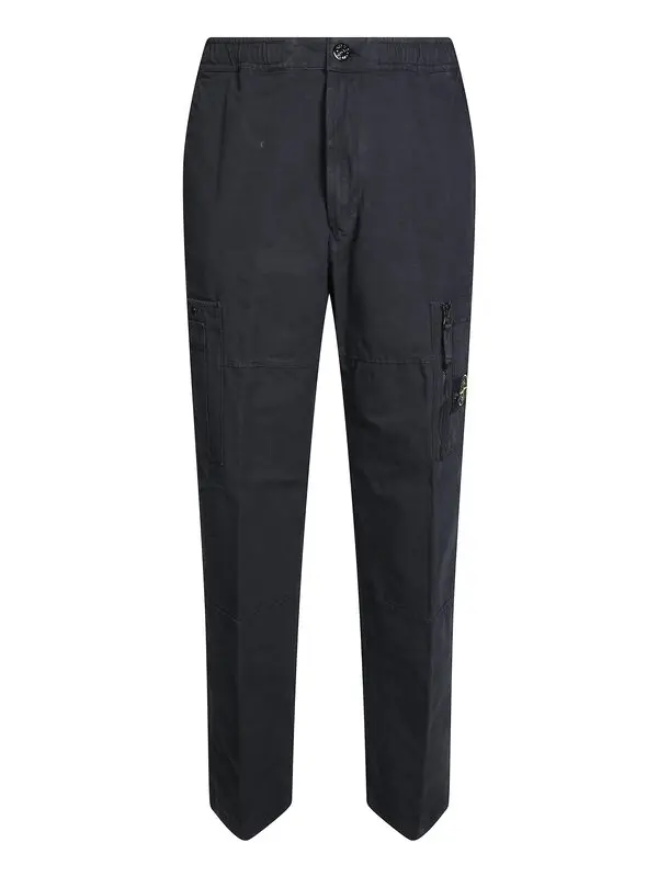 Stone Island Garment-dyed Cargo Pants - Nero