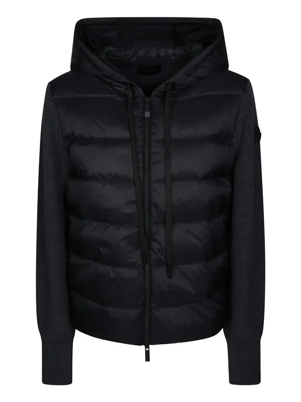 Moncler Zip-up Puffer Cardigan - Nero