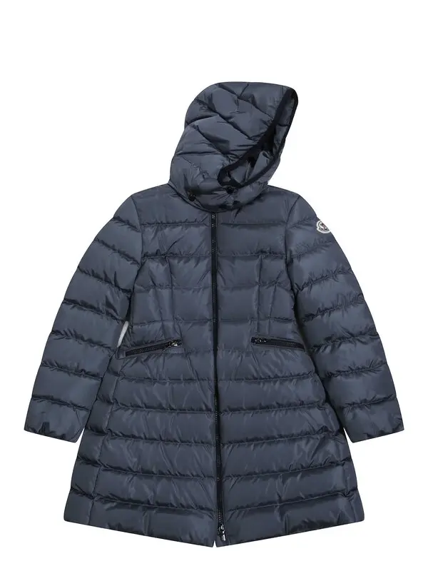 Moncler Long Quilted Jacket - Grigio