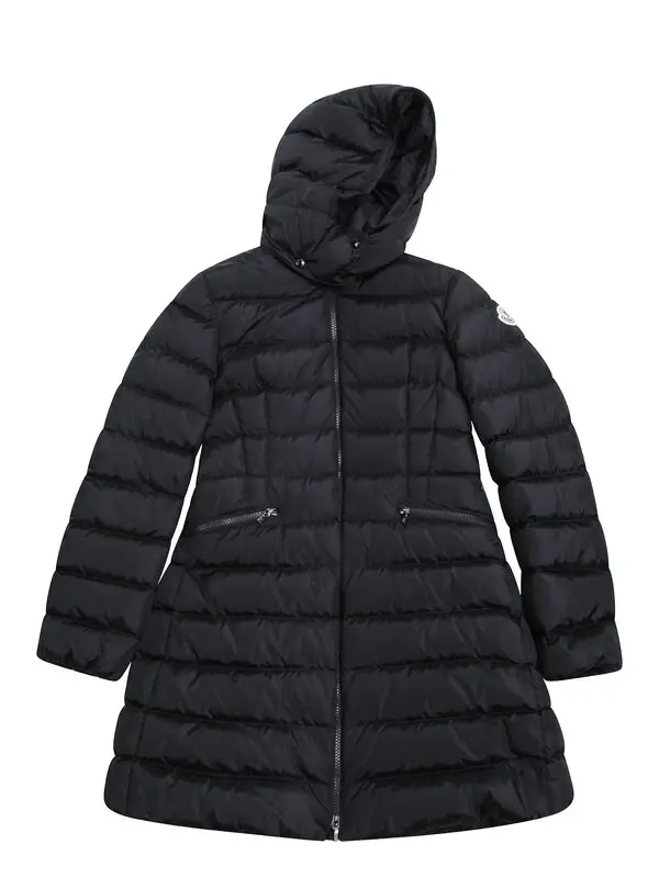 Moncler Charpal Long Puffer Jacket With Hood - Nero
