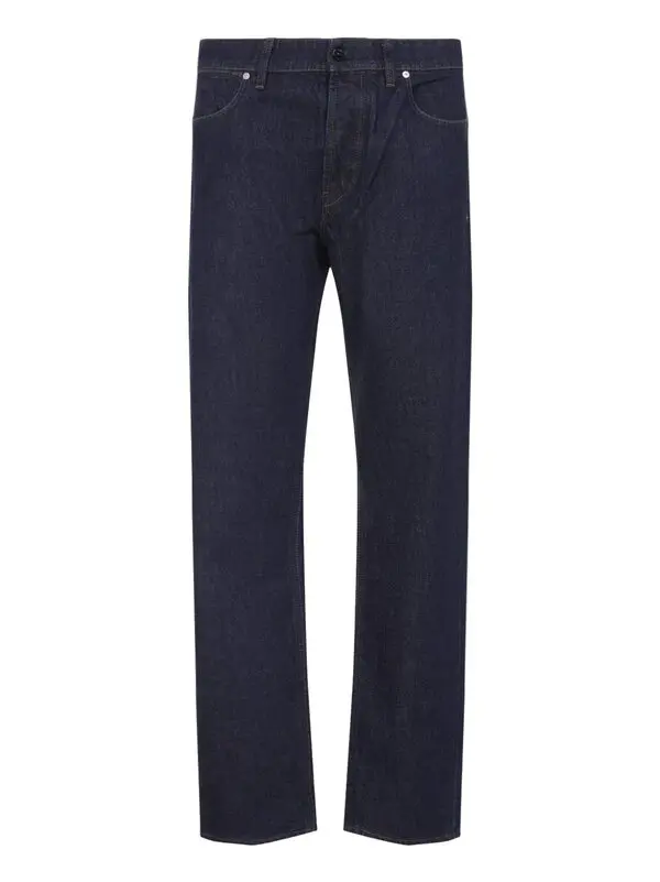 Stone Island Straight Leg Cotton Jeans - Blue