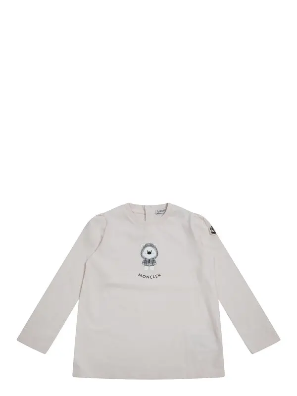 Moncler Teddy Bear" Long Sleeve T-shirt - Beige