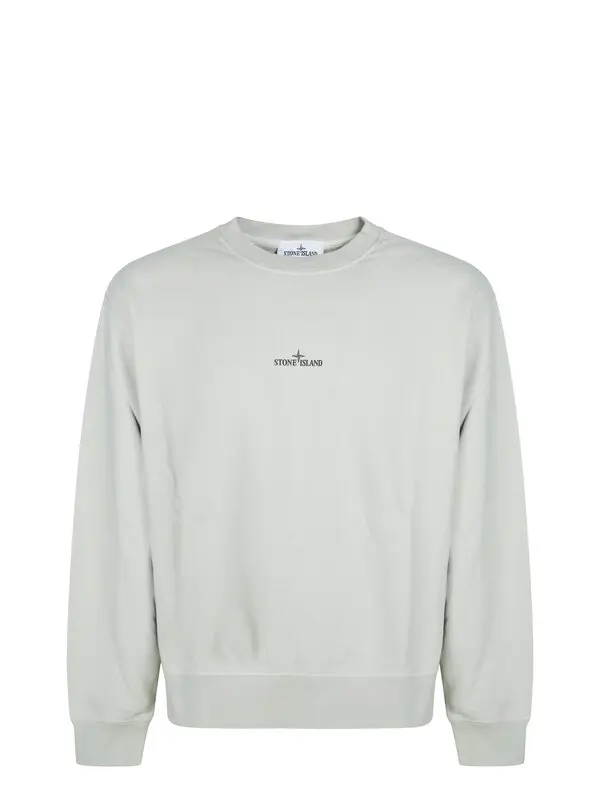 Stone Island Stone-washed Effect Crewneck Sweatshirt - Beige