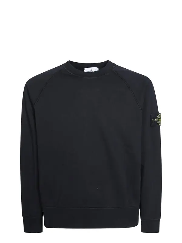 Stone Island Stone-heavy Cotton Sweatshirt - Nero