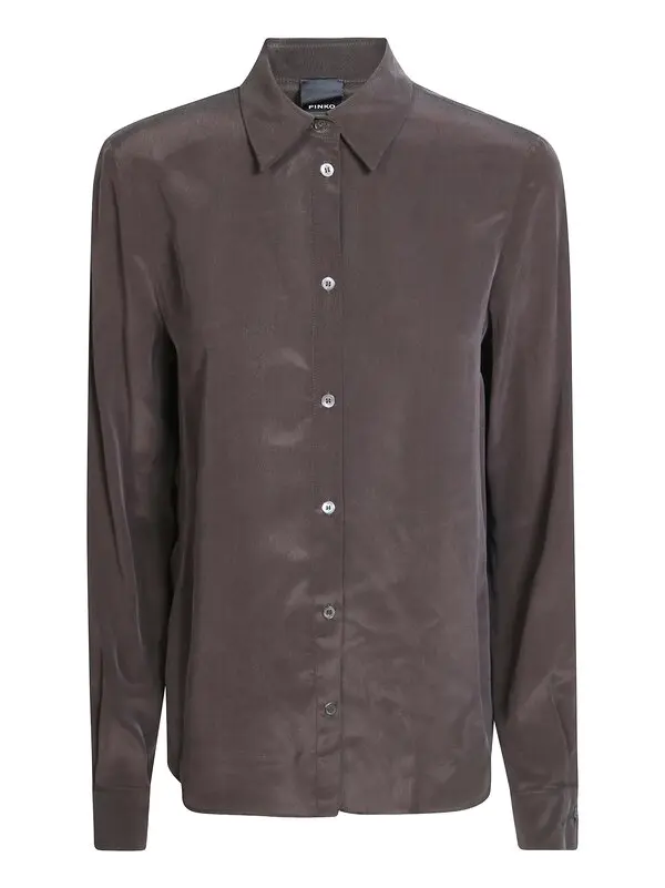 Pinko Crepe Crackers Shirt - Marrone