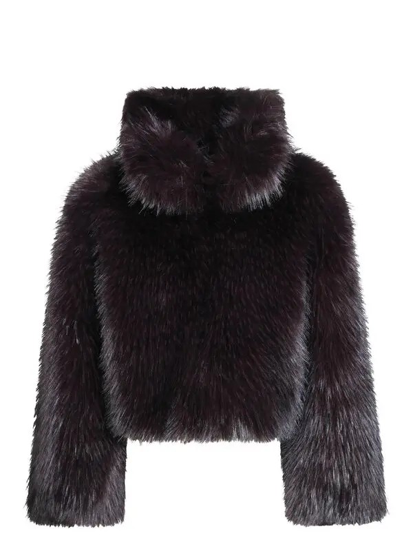 Pinko Gravina Faux Fur Jacket - Viola