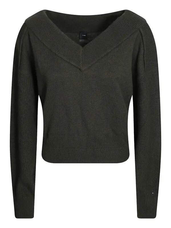 Pinko Gracidio Pure Wool Sweater - Verde