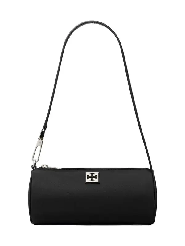Tory Burch Mini Nylon Crossbody Bag With Zip Closure And Metal Logo - Nero