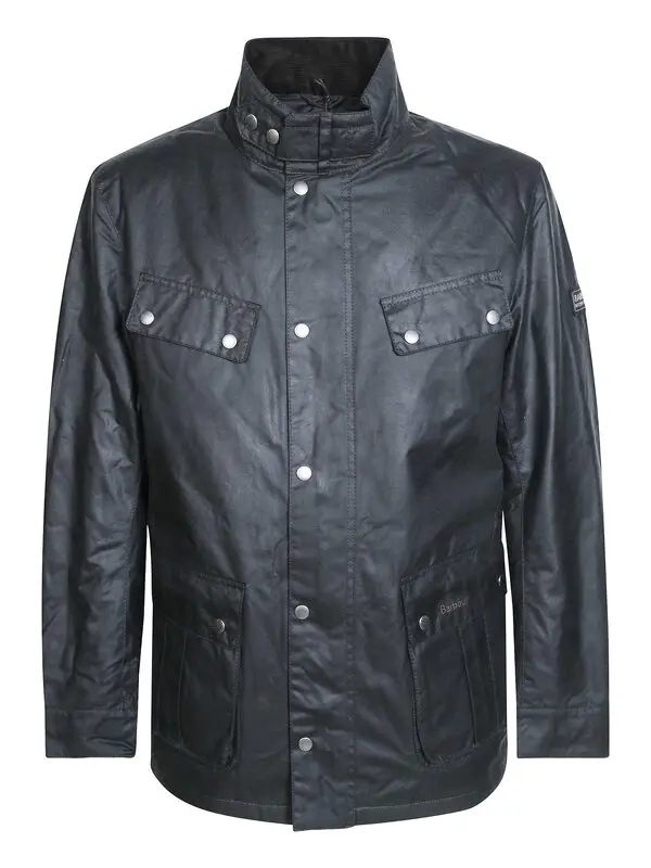 BARBOUR INTERNATIONAL Duke Waxed Cotton Jacket - Nero