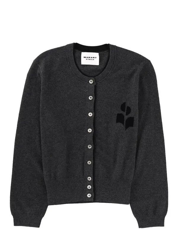 MARANT ETOILE Lona Knit Cardigan - Grey