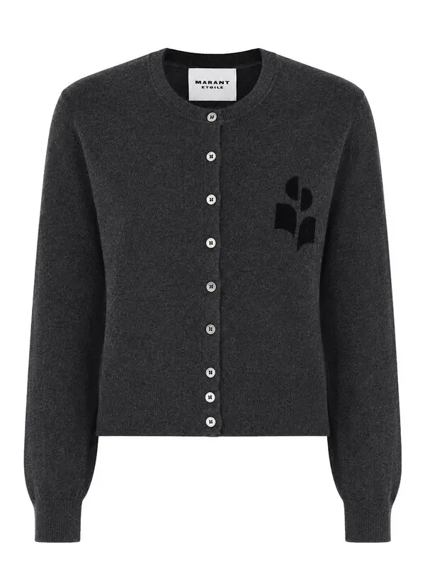 MARANT ETOILE Lona Knit Cardigan - Grey