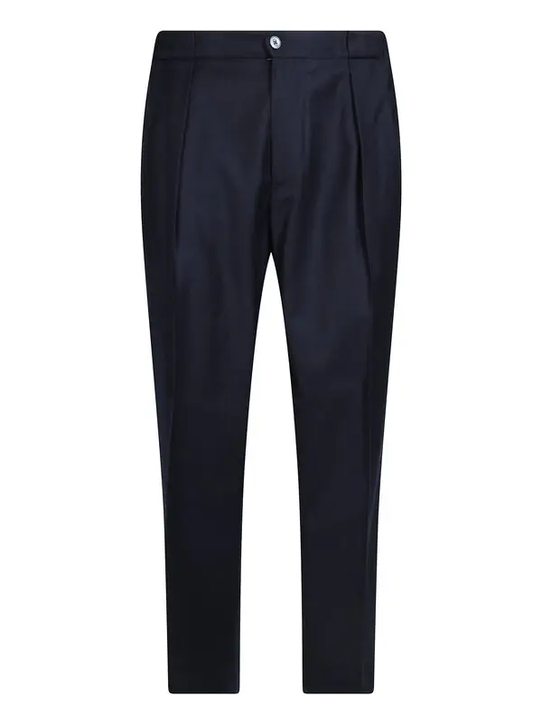 BRIGLIA Flannel Tailored Pants - Blu