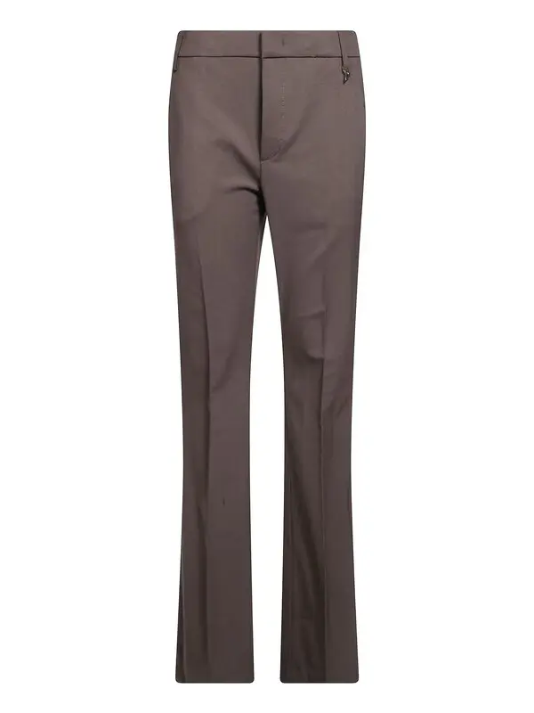 DONDUP Lexi Skinny-fit Tailored Trousers With Charm In Stretch Wool Gabardine - Marrone