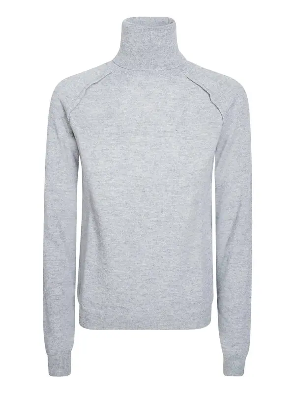 DONDUP Slim-fit Wool Polo-neck Sweater - Grigio