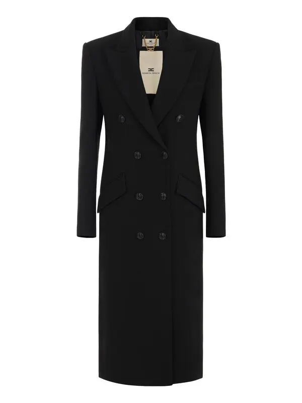 Elisabetta Franchi Double Breasted Tailored Jacket - Nero